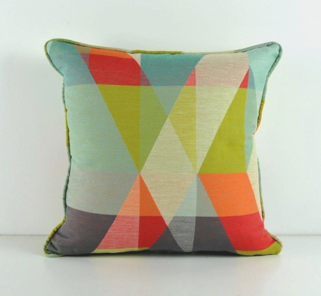 Scion - Axis - Tangerine / Citrus - Geometric Kaleidoscope Cushion ...