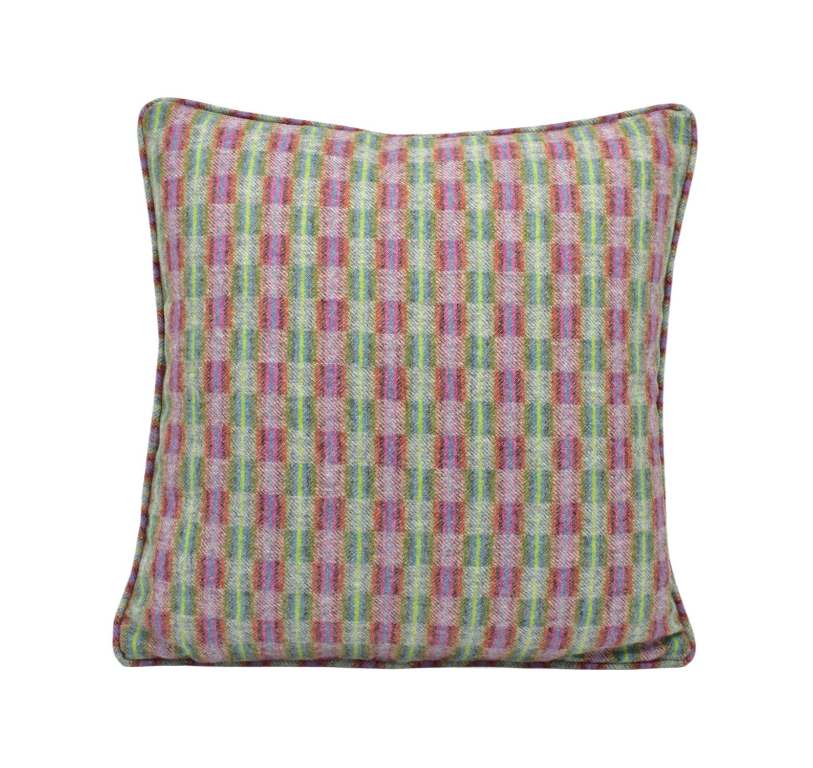 Abraham Moon - Rio - Silver / Multi - 100% Wool Cushion Cover ...