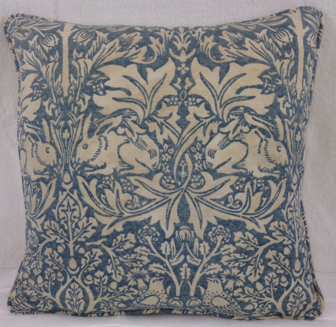 William Morris - Brer Rabbit - Slate / Vellum - Cushion Cover Throw ...