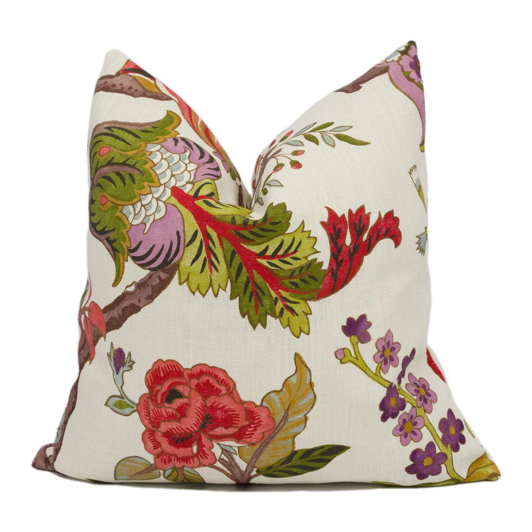 Sanderson - Fusang Tree - Cinnabar Red - Cushion Cover Throw Pillow ...