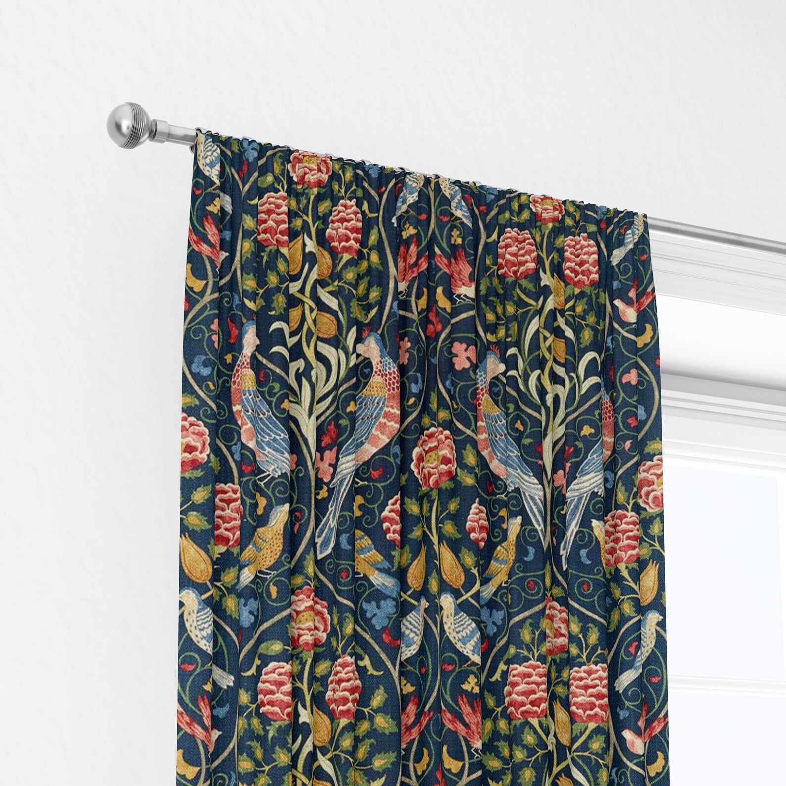 William Morris Seasons by May Indigo Curtains Made to Measure Drapes ...