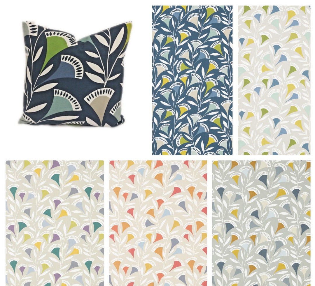 Scion Noukku 5 Colourways Available Retro Geometric Floral Cushion ...