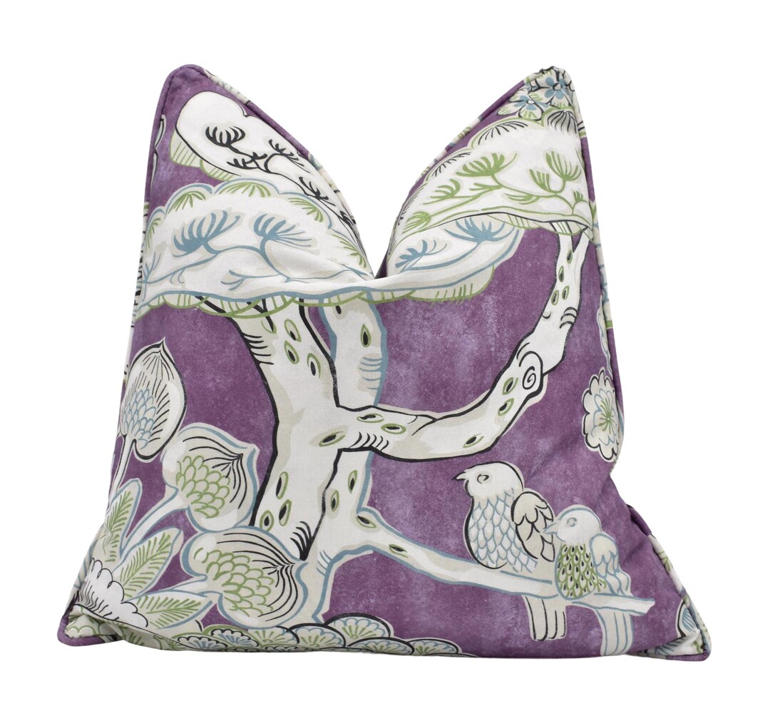Anna French X Thibaut - Tree House - Eggplant - Whimsical 1920's ...