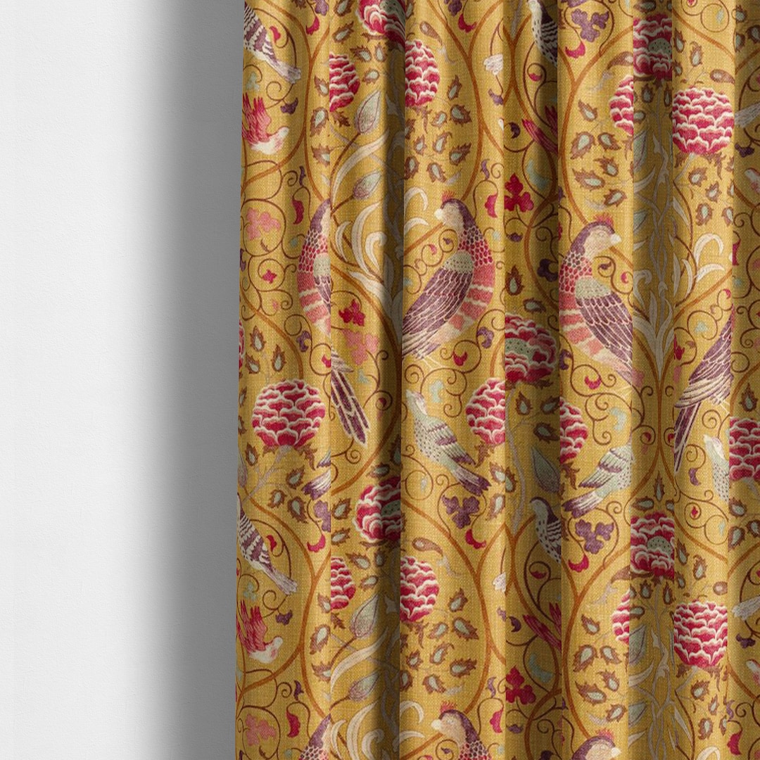 William Morris Seasons by May Saffron Curtains Made to Measure Drapes ...