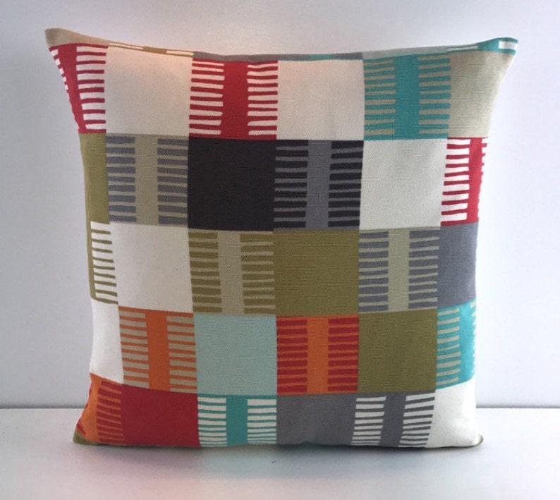 Scion - Navajo - Tomato / Multi - Funky Ethnic Rug Inspired Cushion ...