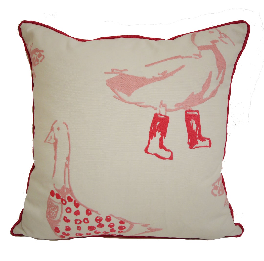 Clarke & Clarke - Jemima - Pink - Stunning Embroidered Cushion Cover ...