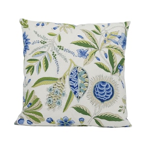 Schumacher - Roca Redonda - Blue & Ivory - Fresh Floral Chic Designer ...