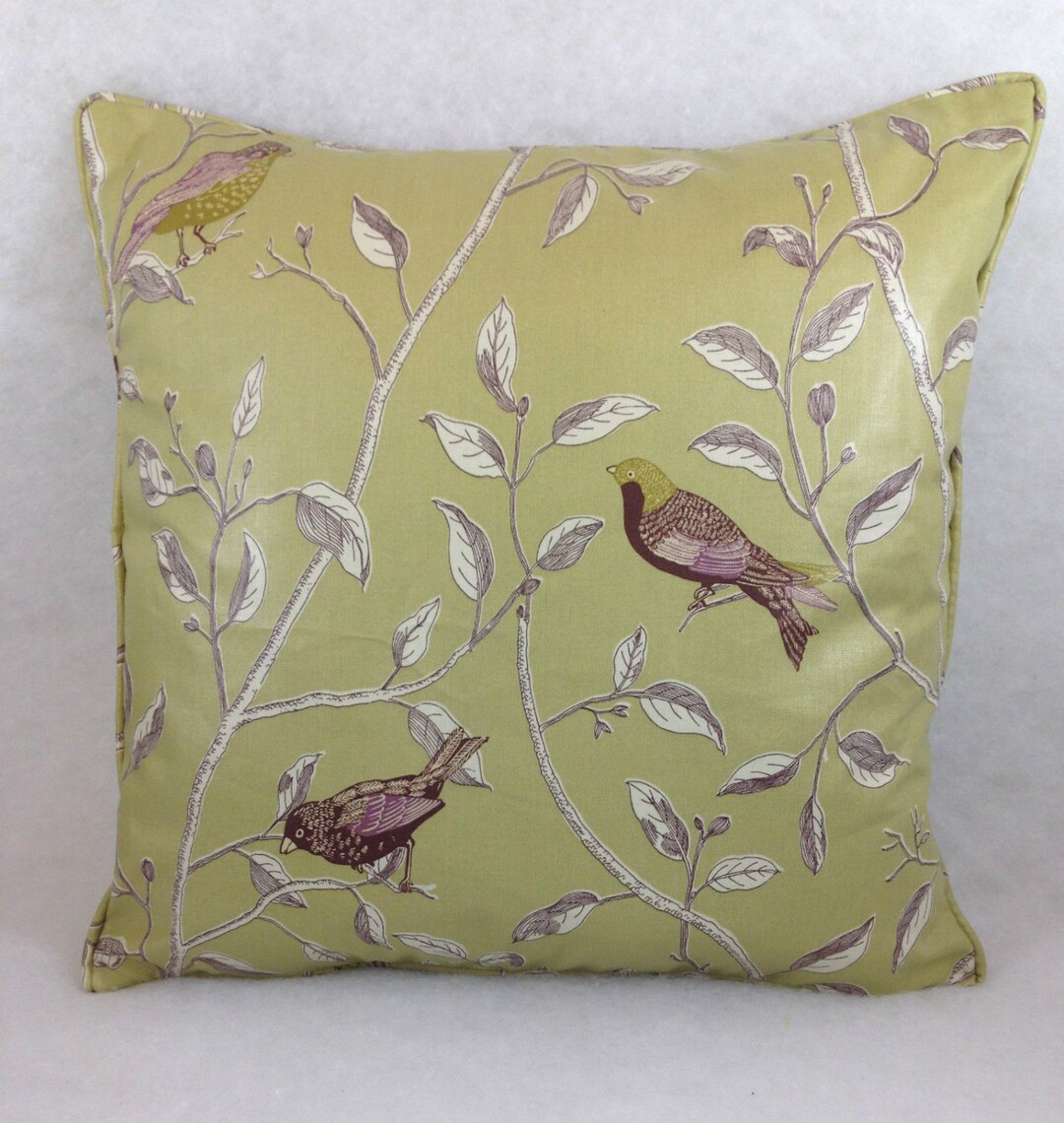 Sanderson Finches Sage Cushion Cover Throw Pillow Designer Home Decor ...