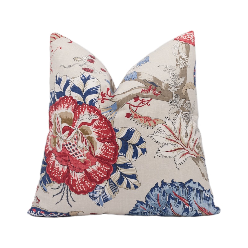 Red and Blue Pillow - Etsy