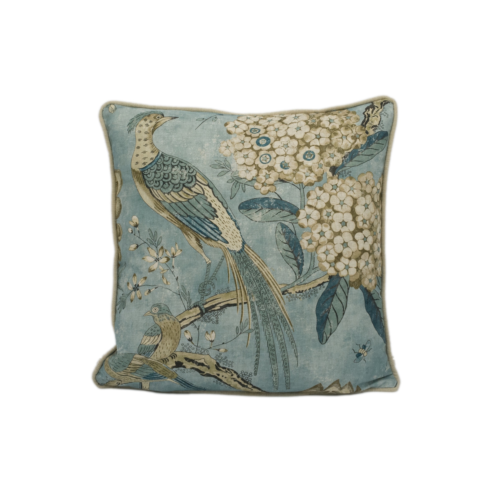 Anna French X Thibaut - Villeneuve - Aqua - Antique Avant Garde Bird ...