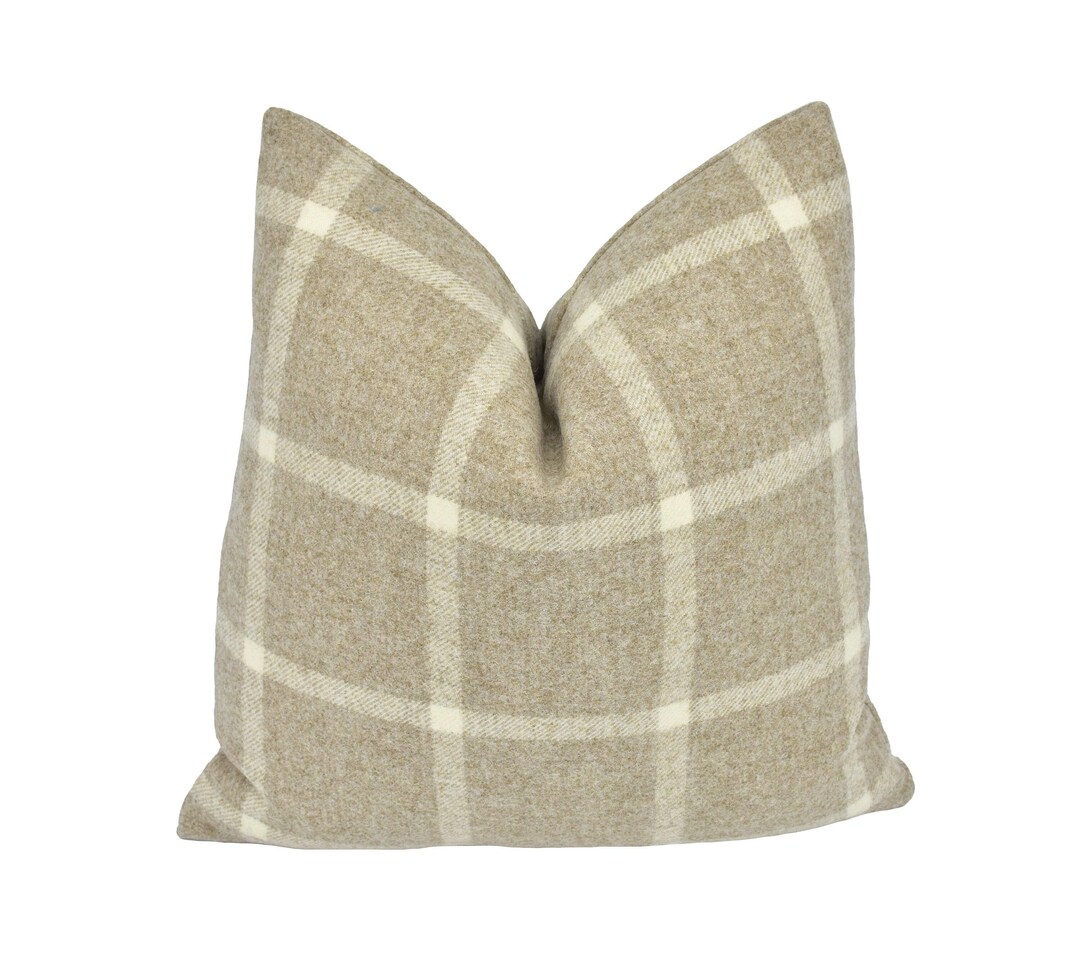 Abraham Moon - Hawes - Natural - 100% Wool Cushion Cover - Designer ...