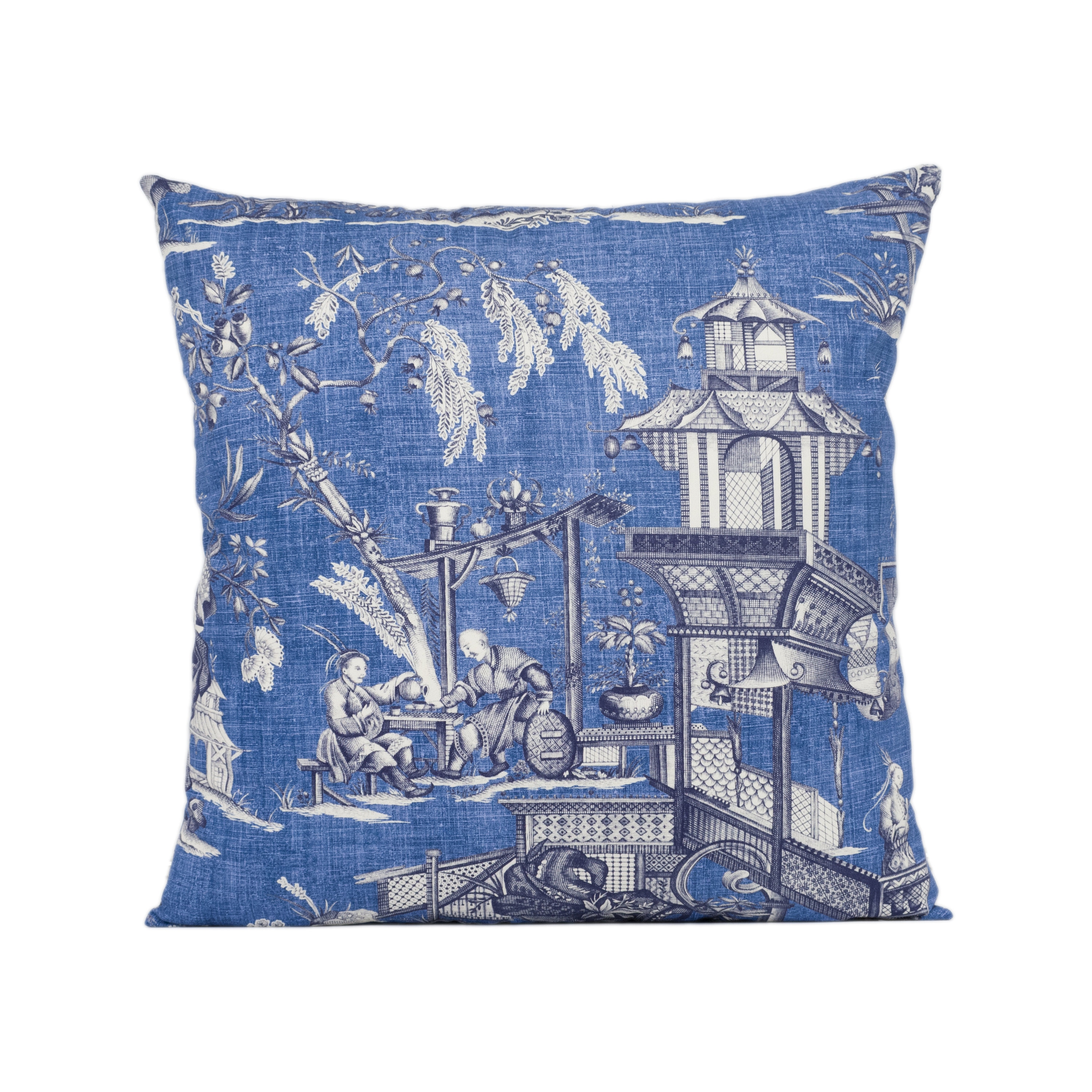Thibaut - Cheng Toile - Navy - Sophisticated Modern Chinoiserie Cushion ...