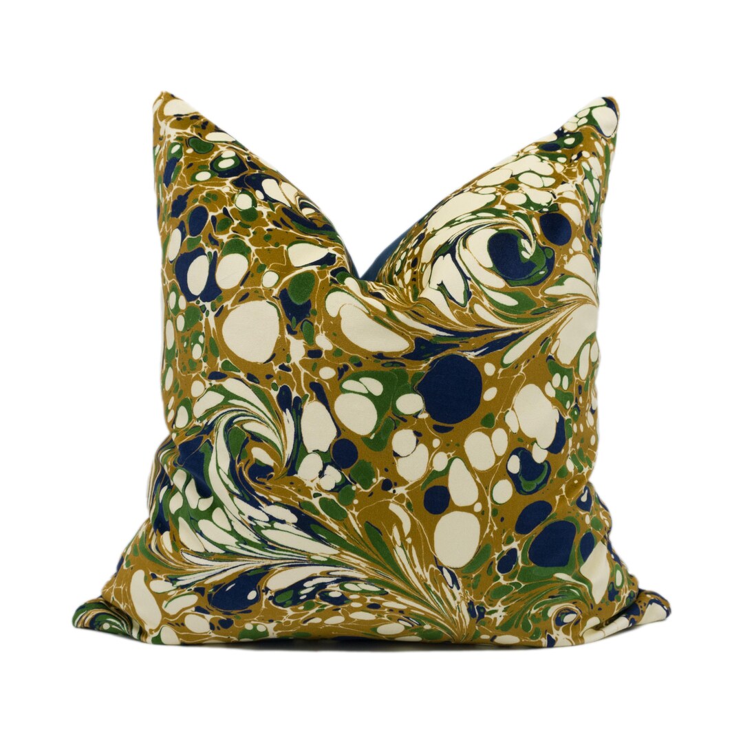 Beata Heuman Dappled Velvet Gorgeous Abstract Ink Marbling Tie Dye ...