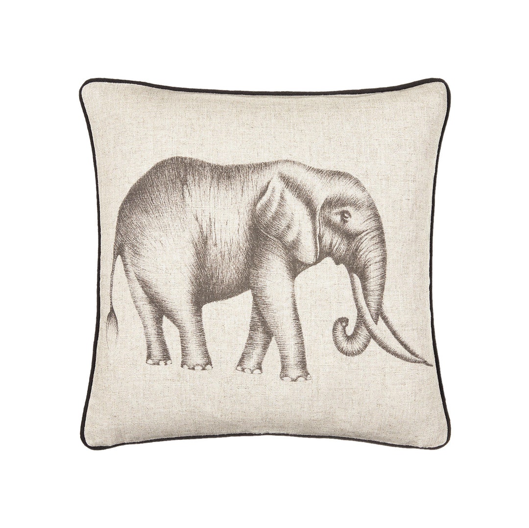 Harlequin Savanna Elephant Charcoal Grey Cushion Cover Throw Pillow ...