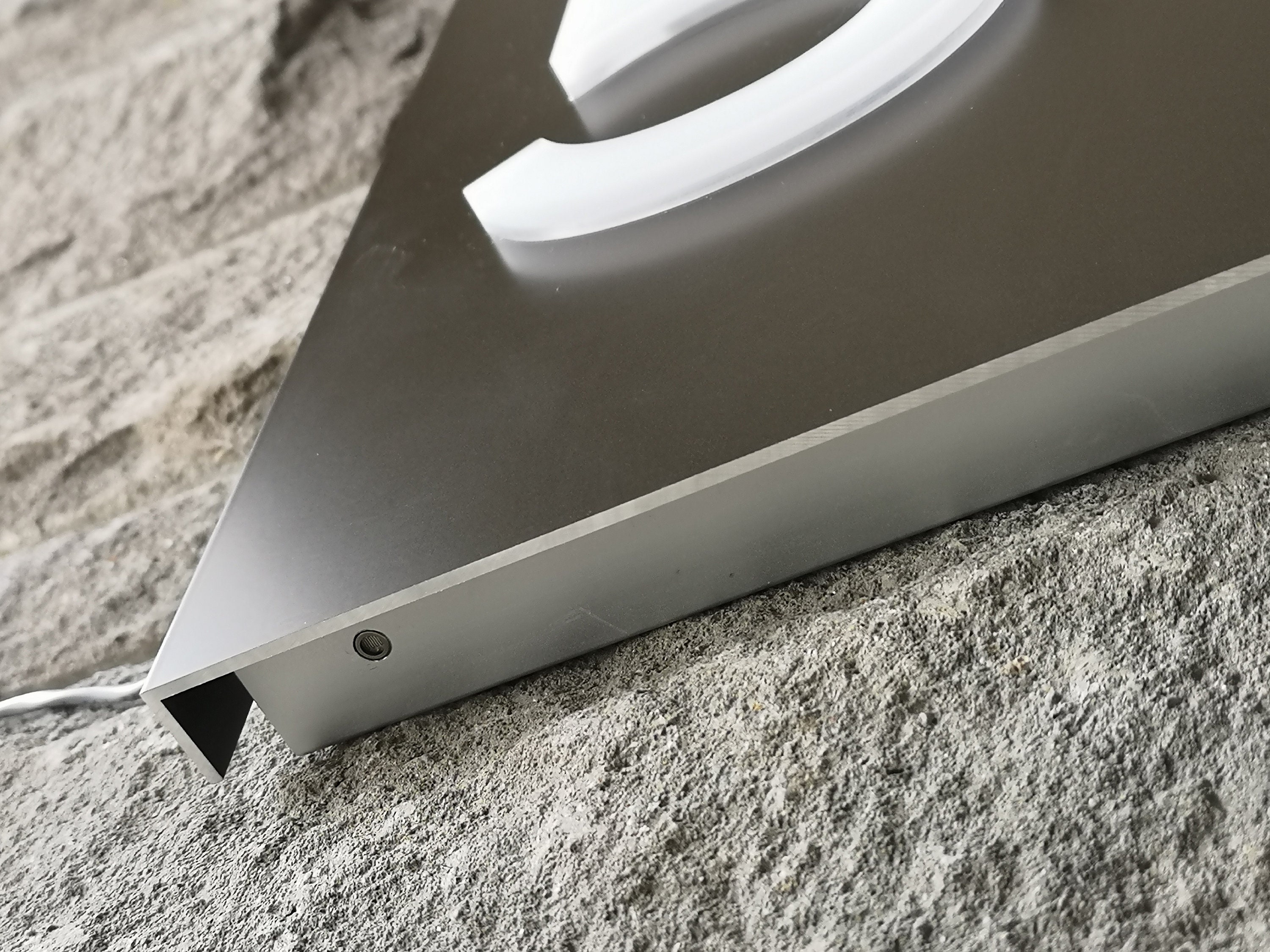 Bespoke LED House Number Sign - Solid Aluminum, Dark Bronze, Vertical ...