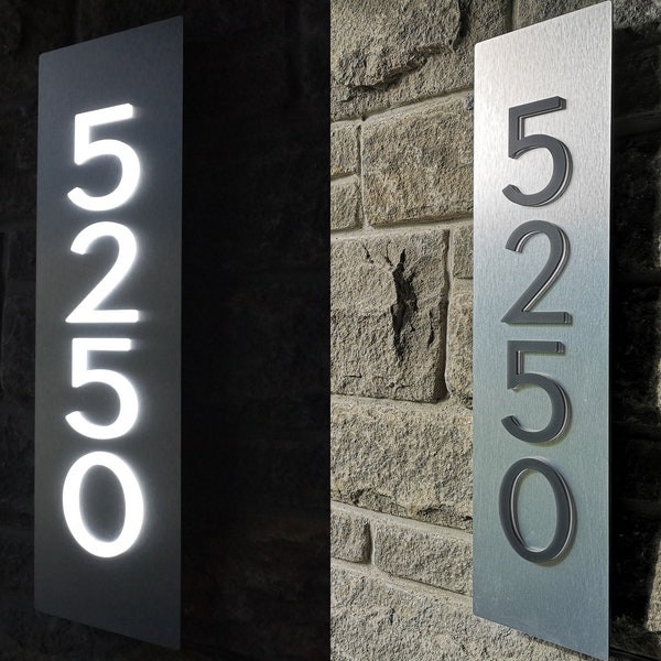 Backlit House Numbers - Etsy