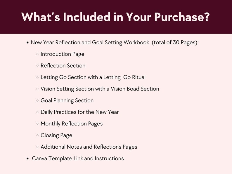 New Year Reflection and Goal Setting Workbook | Mindful Goal Setting ...