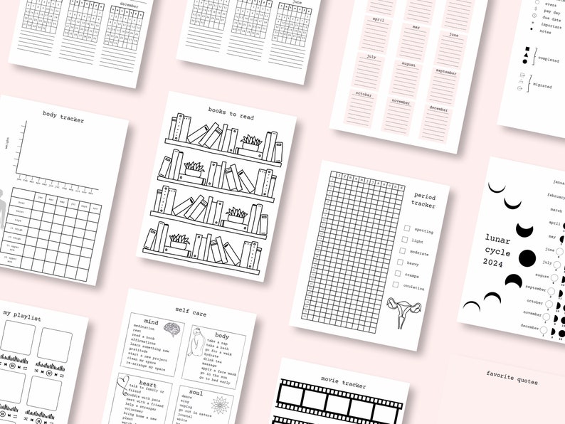 2024 Printable Bullet Journal A4 Size Color - Etsy Canada