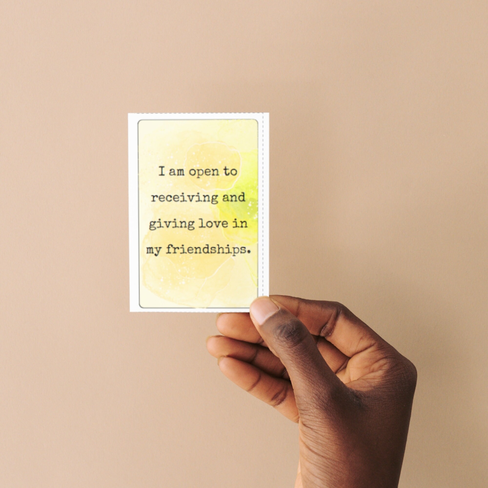 100 Affirmation Flashcards for Friendships Printable PDF Canva Template ...