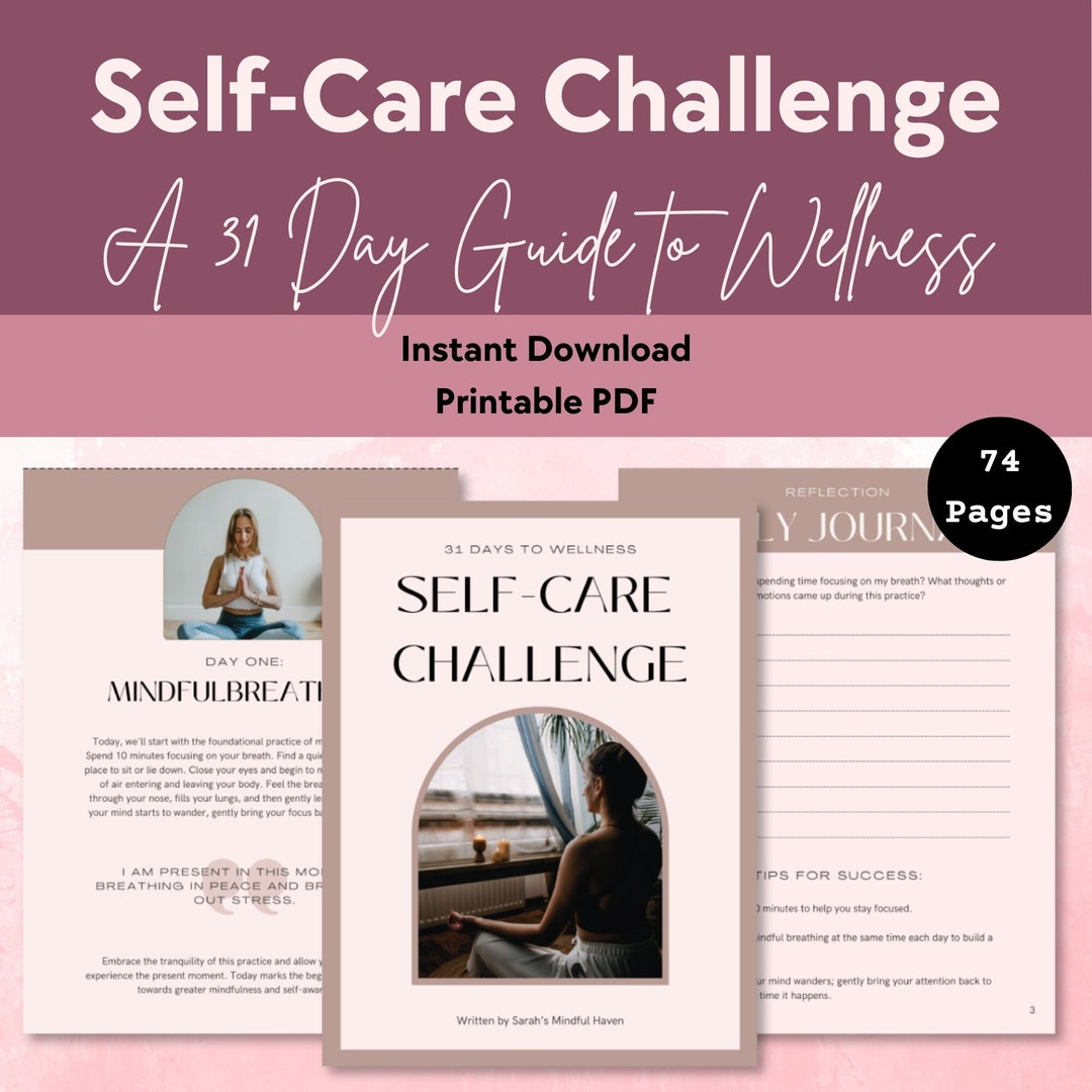 Self-care Challenge Workbook: A 31 Day Guide to Wellness | Printable ...