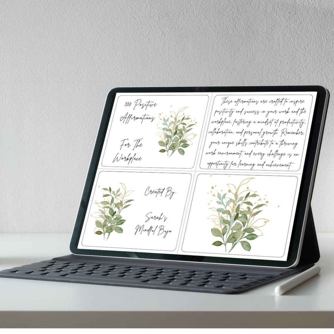 100 Affirmation Flashcards for the Workplace Printable PDF Canva ...