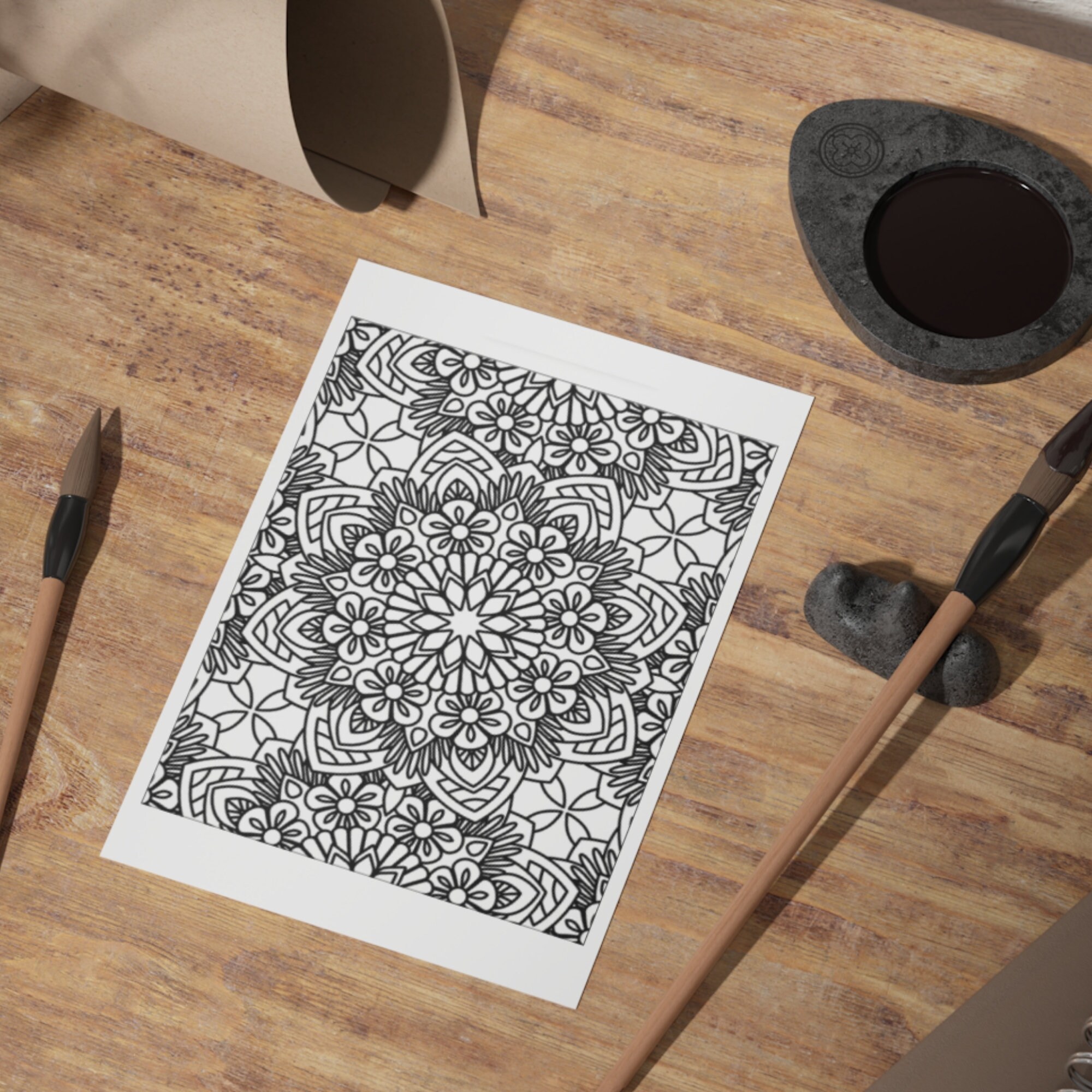 Mindful Coloring Pages: Serenity Blooms Printable PDF Adult Coloring ...