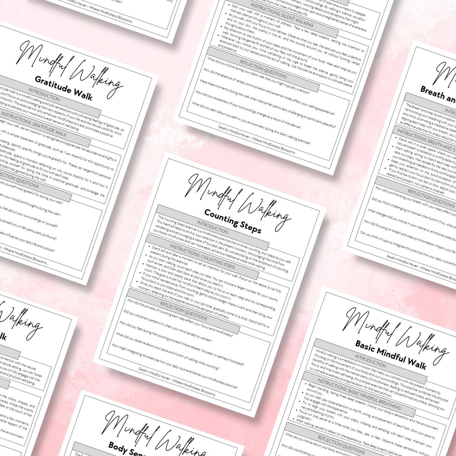 Mindful Walking Worksheets | Mindful Walking Exercises PDF Printable ...
