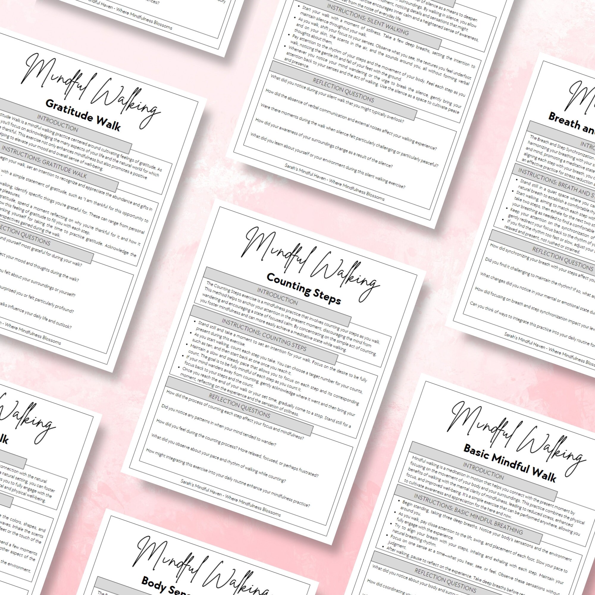 Mindful Walking Worksheets | Mindful Walking Exercises PDF Printable ...