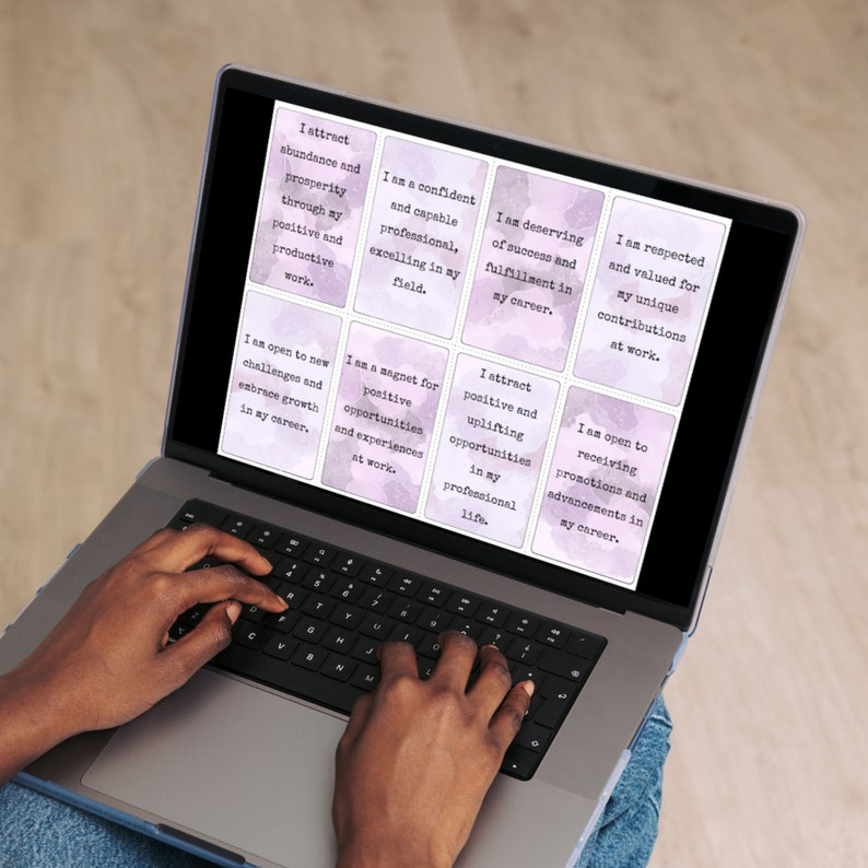 100 Affirmation Flashcards for the Workplace | Printable PDF | Canva ...