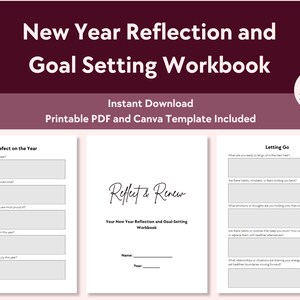 New Year Reflection and Goal Setting Workbook | Mindful Goal Setting ...