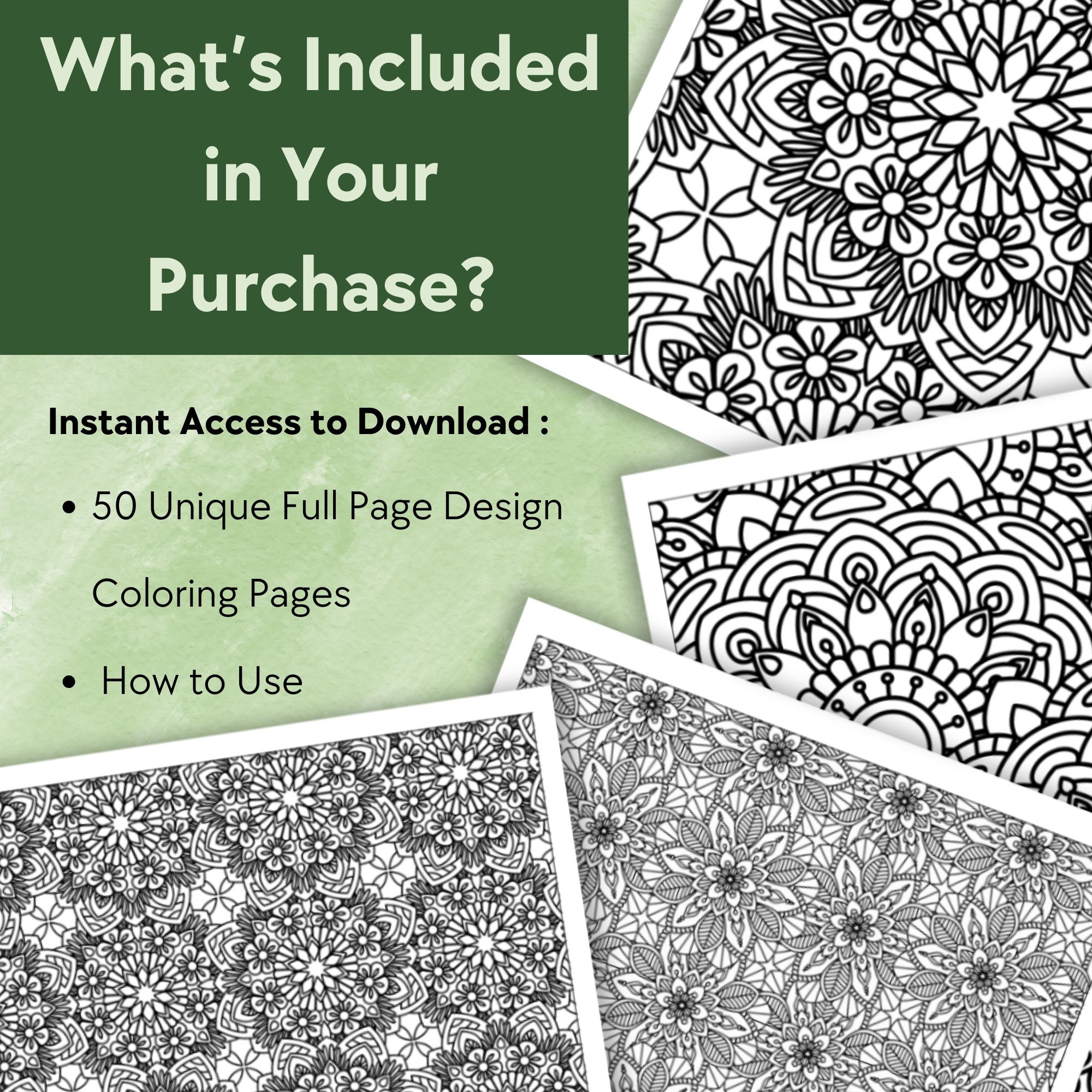 Mindful Coloring Pages: Serenity Blooms | Printable PDF Adult Coloring ...