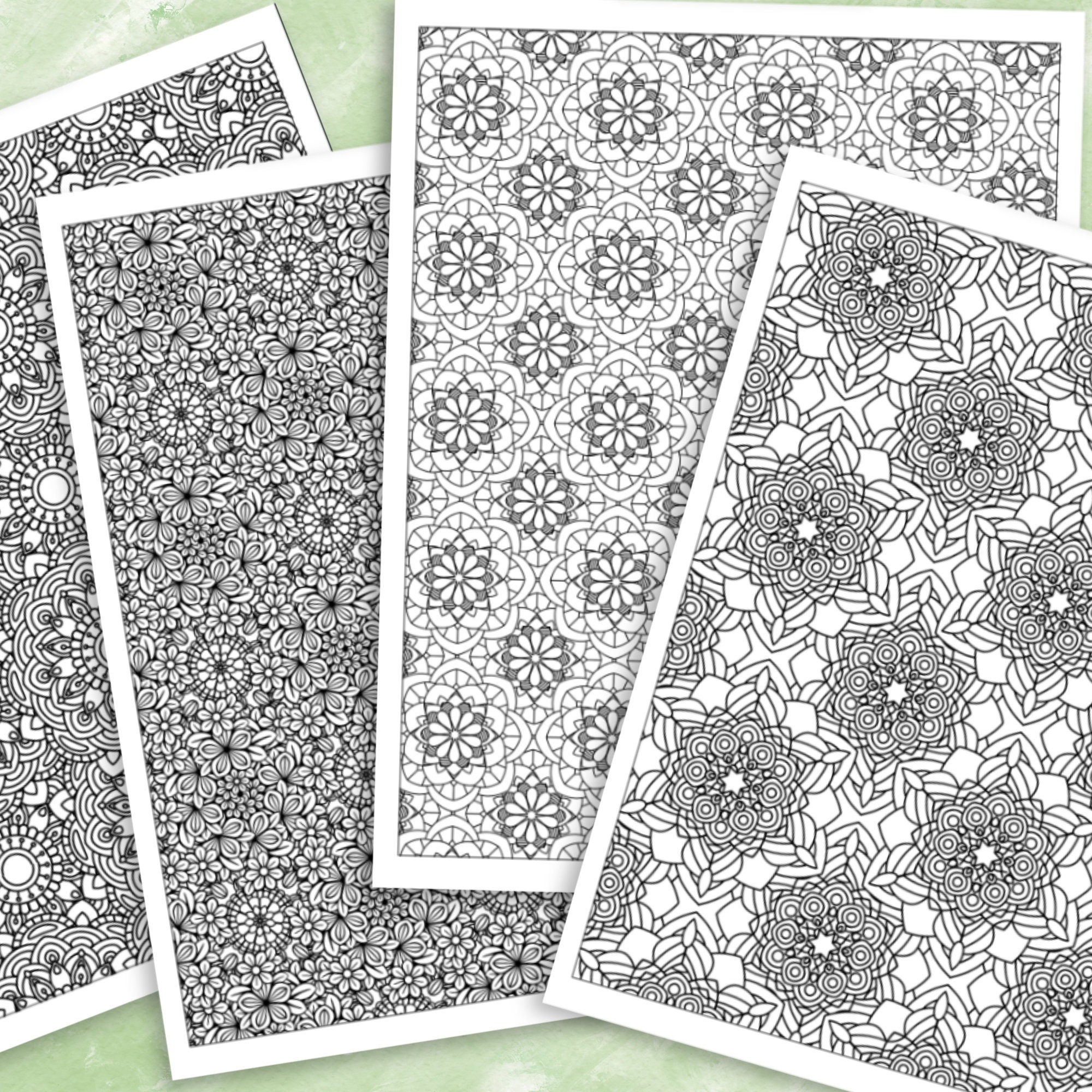 Mindful Coloring Pages: Serenity Blooms | Printable PDF Adult Coloring ...
