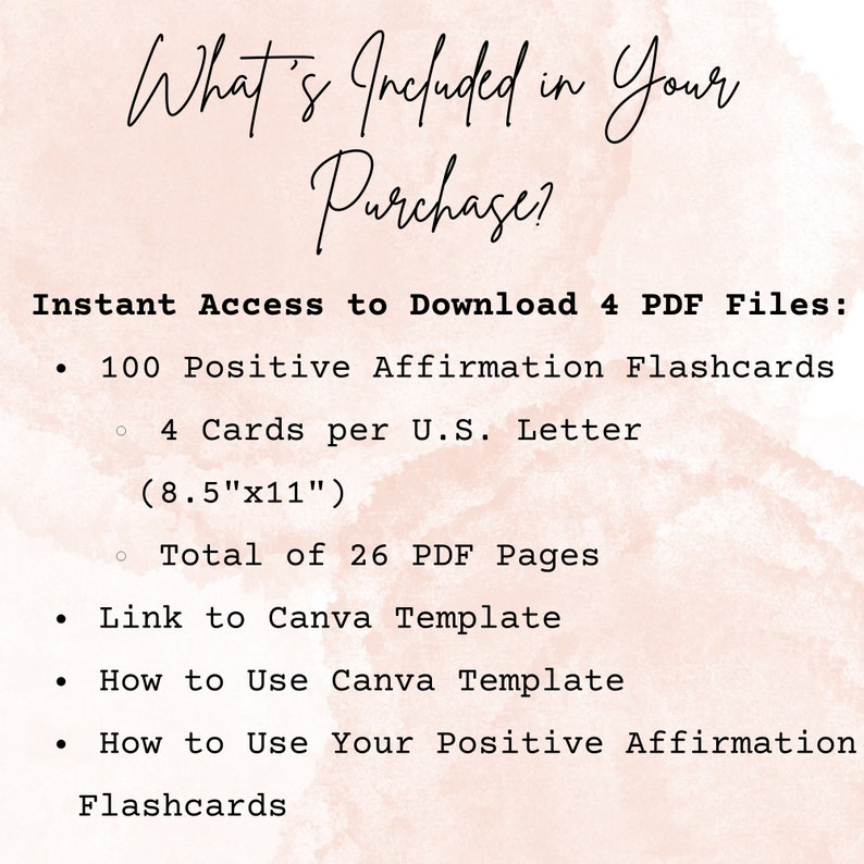 100 Affirmation Flashcards for Creativity Printable Daily Positive ...