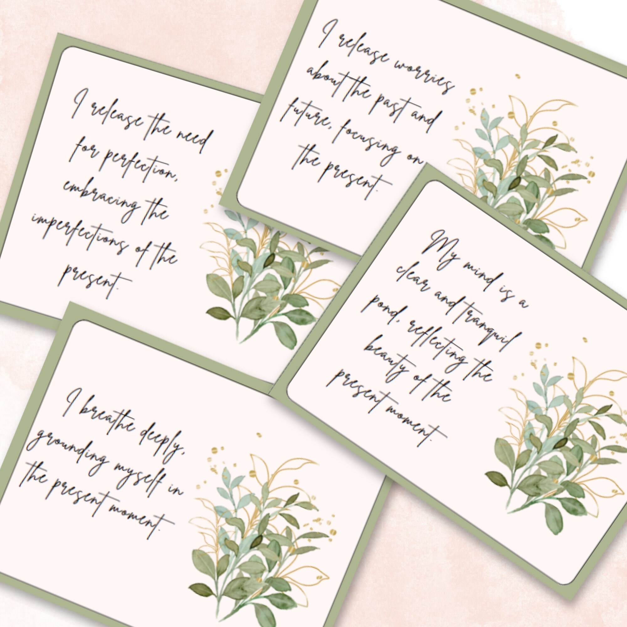 100 Affirmation Flashcards for Mindfulness | Printable Daily Positive ...