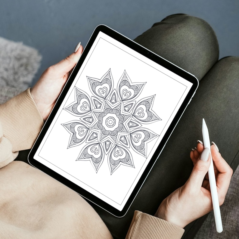 Mindful Coloring Pages Mandala Meditations Printable PDF Adult Coloring ...