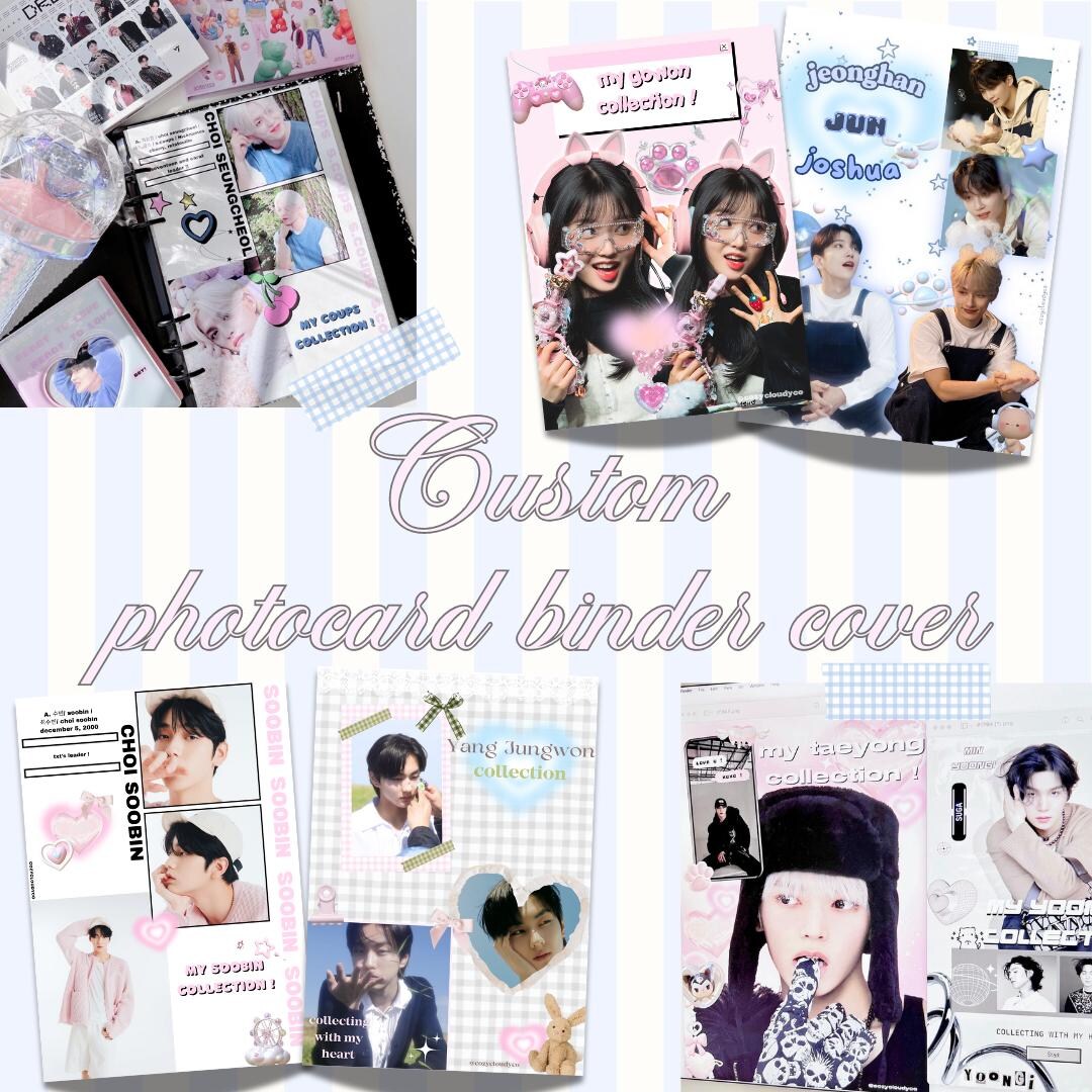 Custom A5 Photo Card Binder Cover Page | Photocard Binder, A5 Binder ...