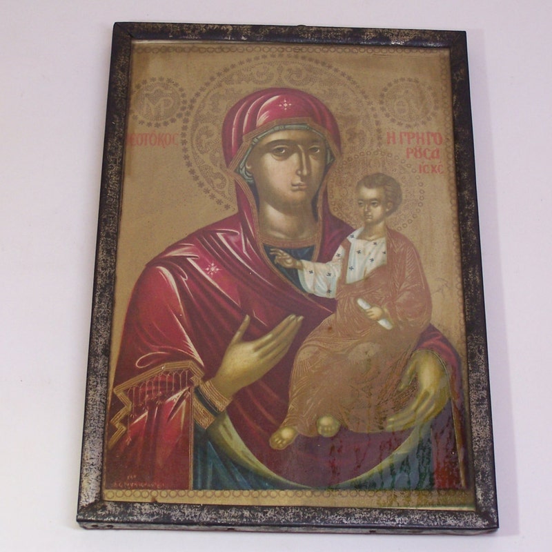 Virgin Mary Icon - Etsy