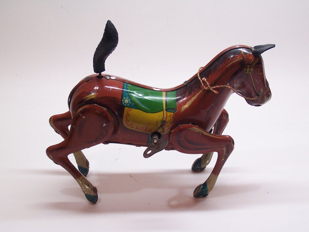 Vintage Tin Toy, Wind-up Horse Made in Greece by FINO - Etsy