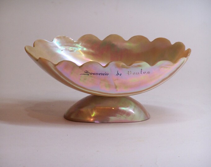 Vintage Mother of Pearl Bowl, Souvenir De Deules - Etsy