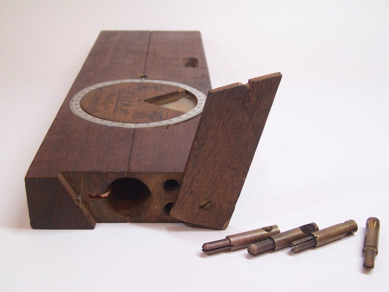 Antique Wooden German "falke" Bubble Level, Clinometer and Ruler Tool ...