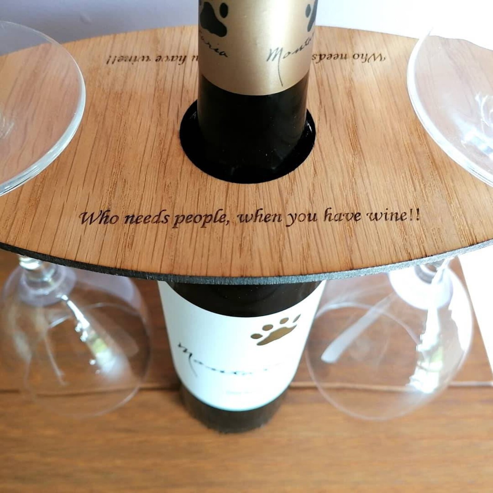 PERSONALISED WINE BUTLER Wine Glass Holder Stocking Filler | Etsy