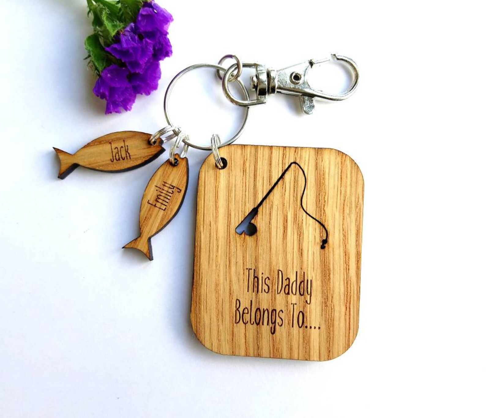 Fathers Day Key Ring Football This Daddy Belongs To.. - Etsy