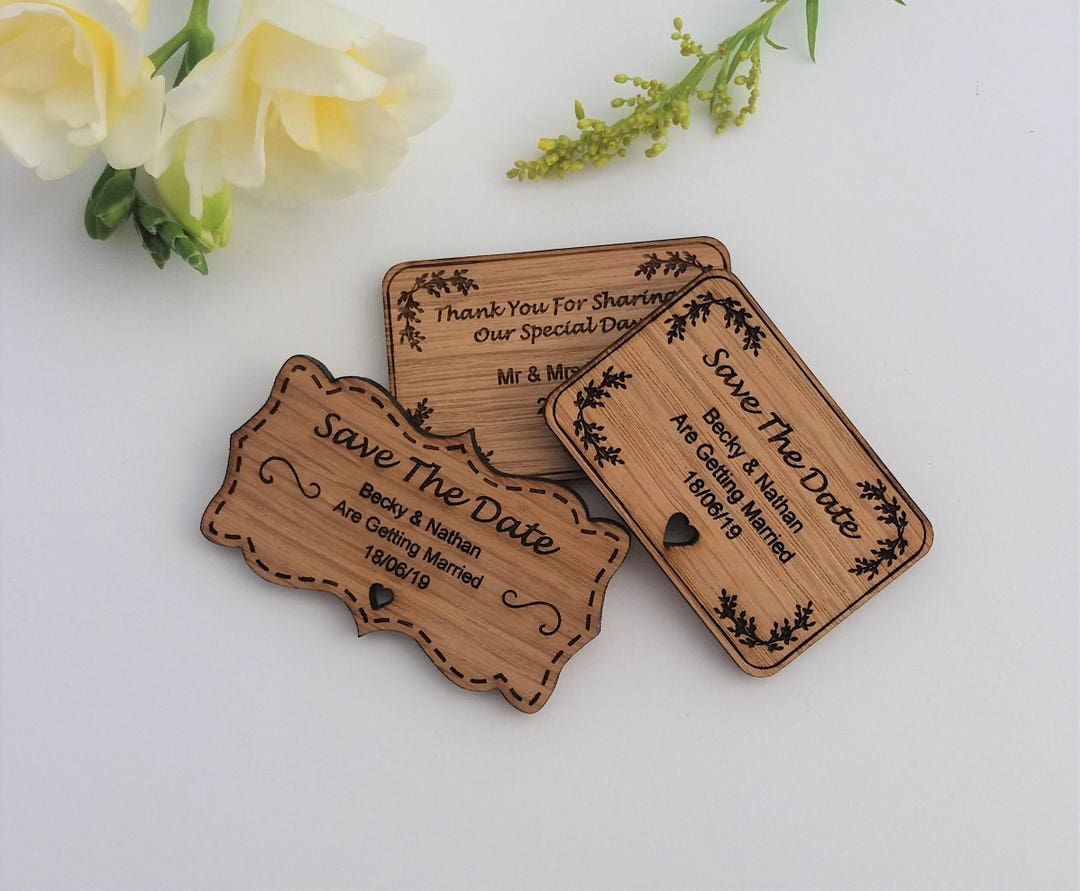 SAMPLE ONLY - Engraved Favour/save the Date - FREE Postage - Save the ...