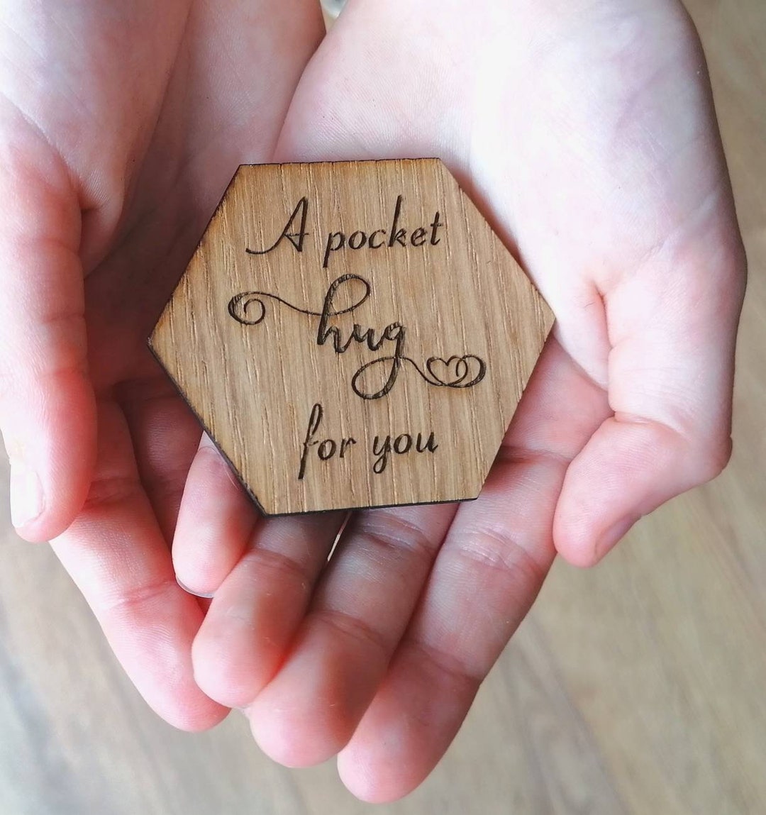 A Pocket Hug For, Wooden Hug, Token Gift, Special Gift, Missing You, a ...