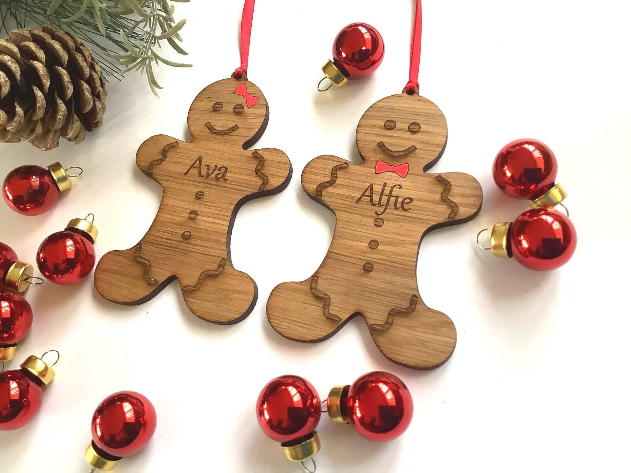 Gingerbread Man Tree Decoration Personalised Gingerbread Man | Etsy UK