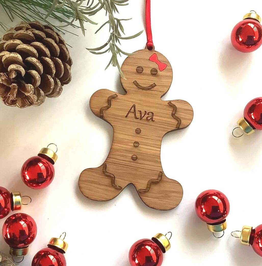 Gingerbread Man Tree Decoration Personalised Gingerbread Man | Etsy UK