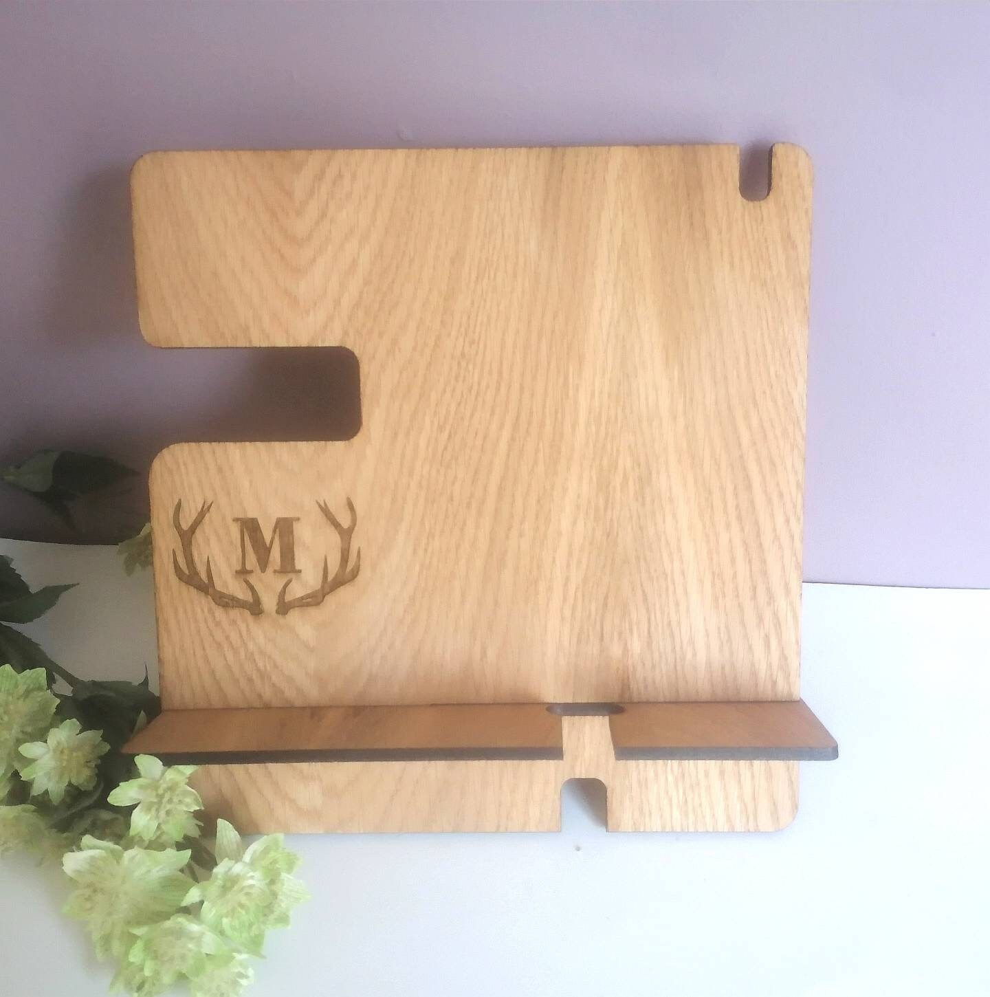 Mens Wooden Phone Organiser Personalised Phone Holder | Etsy