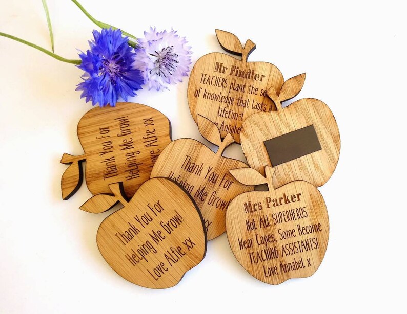 Personalised Teachers Magnets Oak Magnets Teaching - Etsy