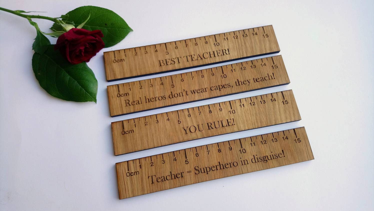 Personalised Teachers Ruler Teachers Gift Oak Rulers - Etsy UK