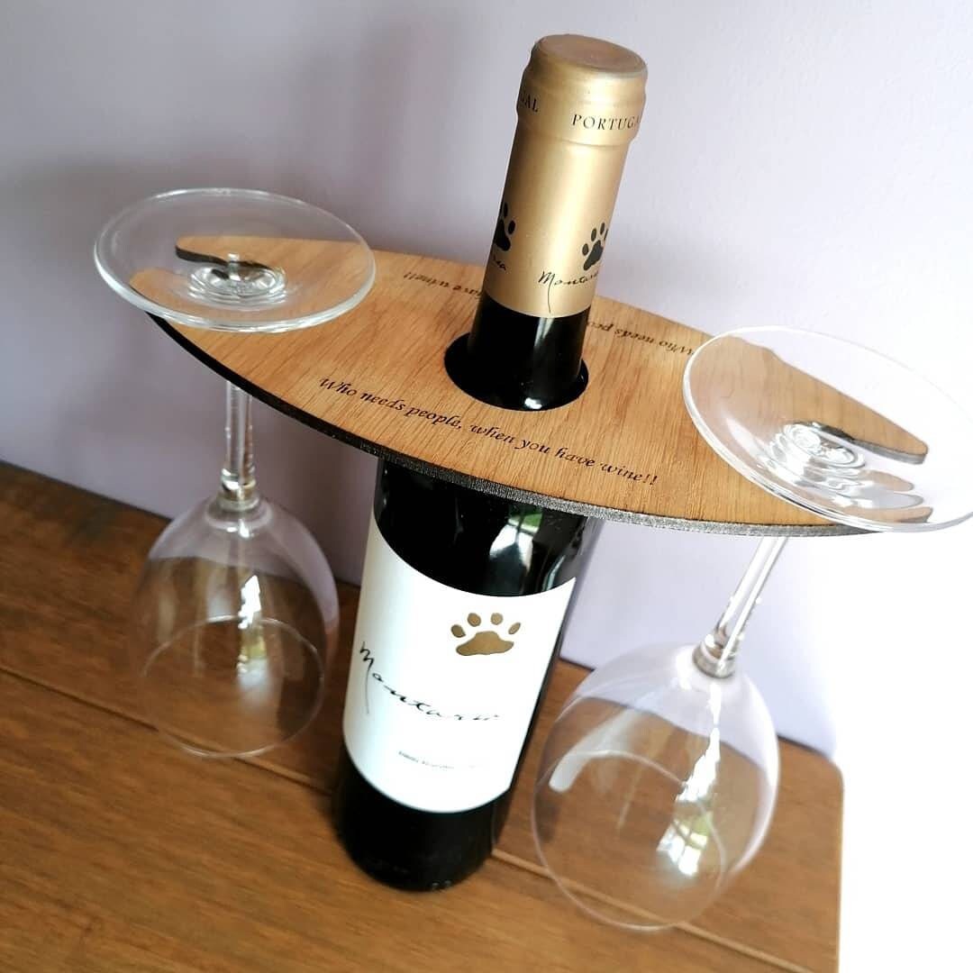 PERSONALISED WINE BUTLER Wine Glass Holder Stocking Filler | Etsy